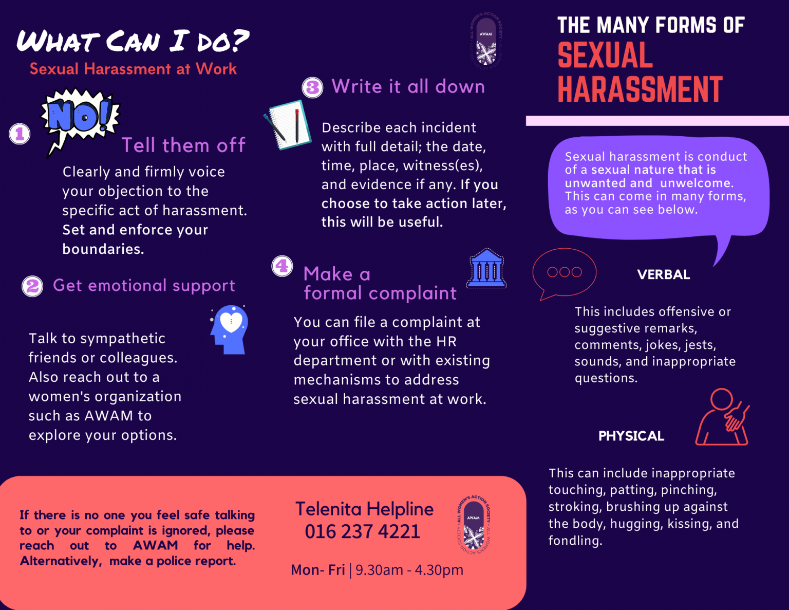 Brochures - AWAM - All Women's Action Society